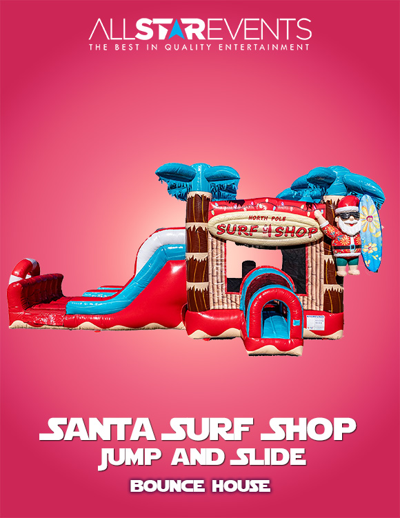 Santa Surf Shop Jump and Slide - All Star Events Florida